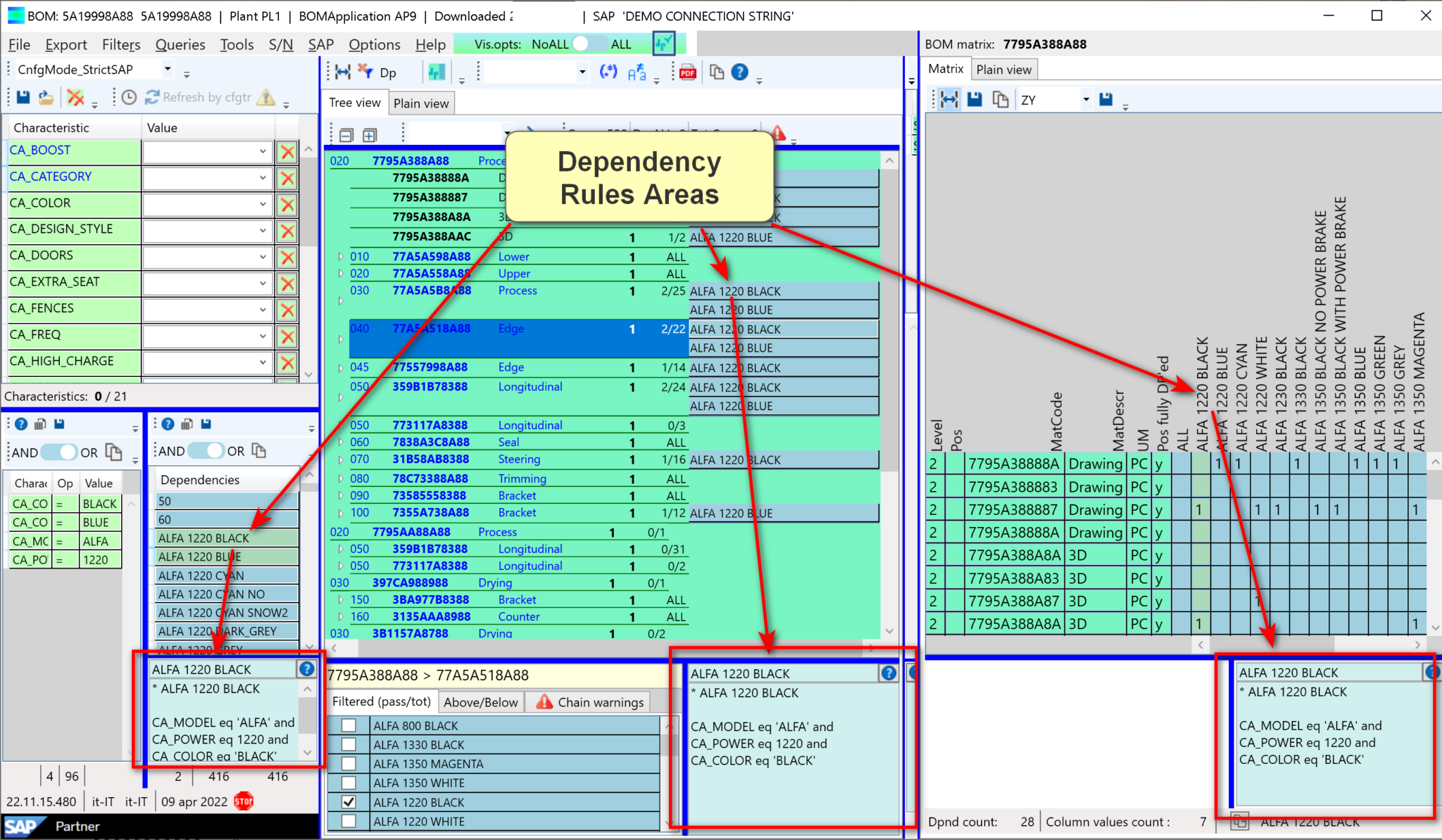 9 – Dependency Rule – Visual BOM for SAP